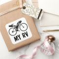 Bikepacking, My Recreational Vehicle Square Sticker | Zazzle