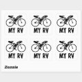 Bikepacking, My Recreational Vehicle Square Sticker | Zazzle