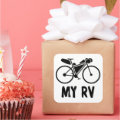 Bikepacking, My Recreational Vehicle Square Sticker | Zazzle