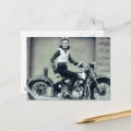 Biker Babe Postcard | Zazzle