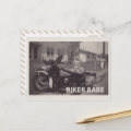 biker babe postcard | Zazzle