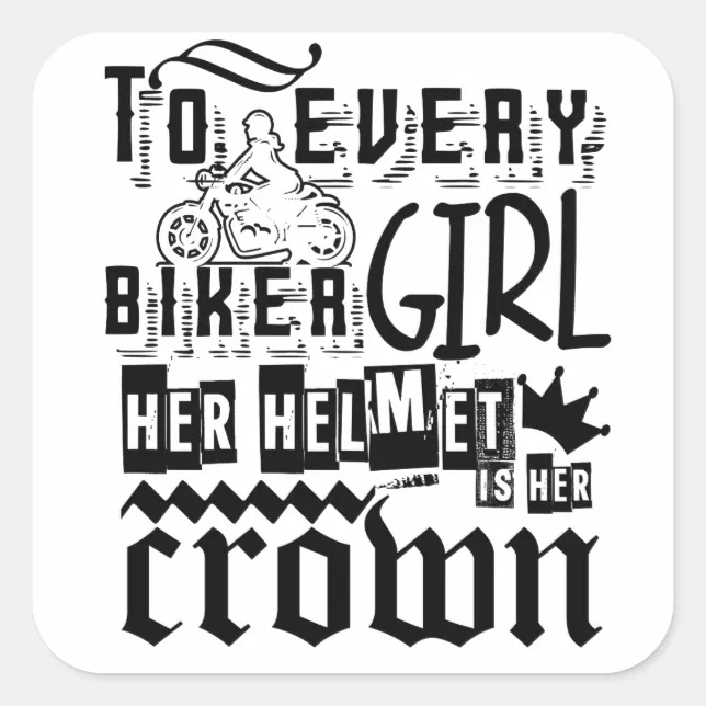 Biker Chick Sticker | Zazzle