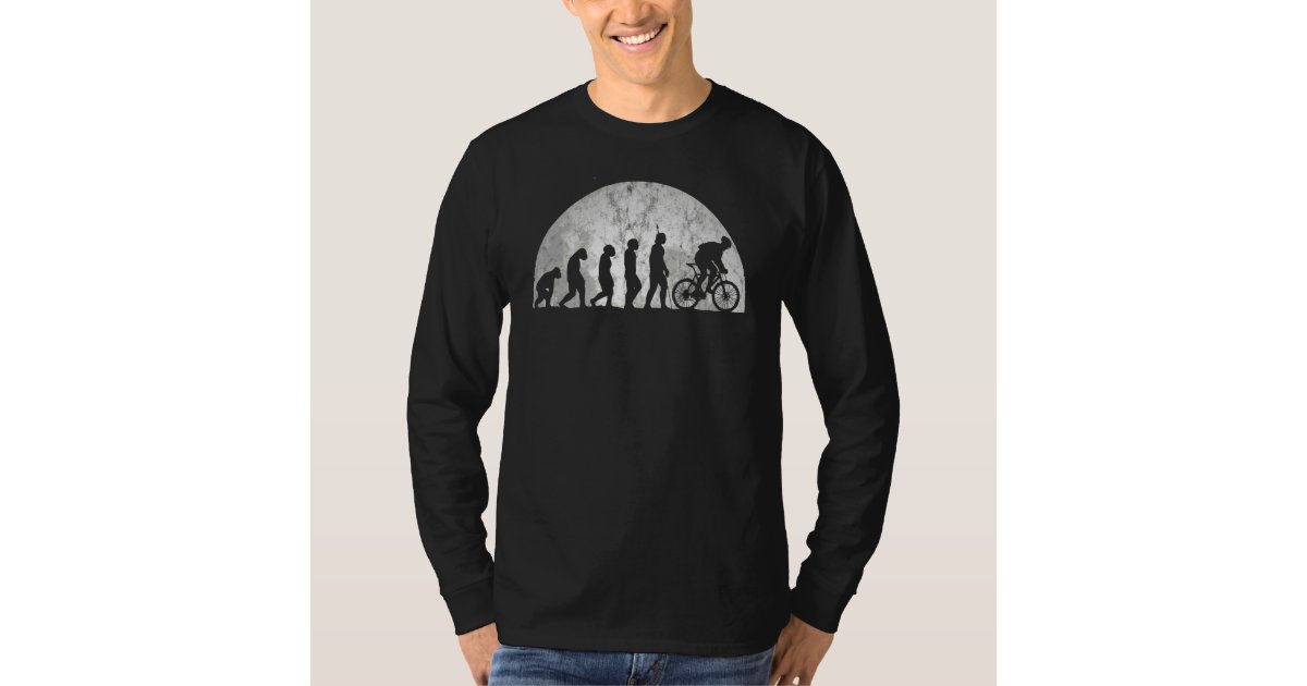 Biker Evolution Evolution Of Man Road Bike Racing T-Shirt | Zazzle