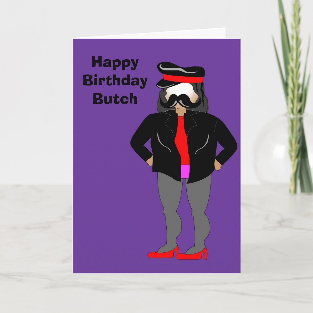 biker, Happy Birthday Butch Card | Zazzle