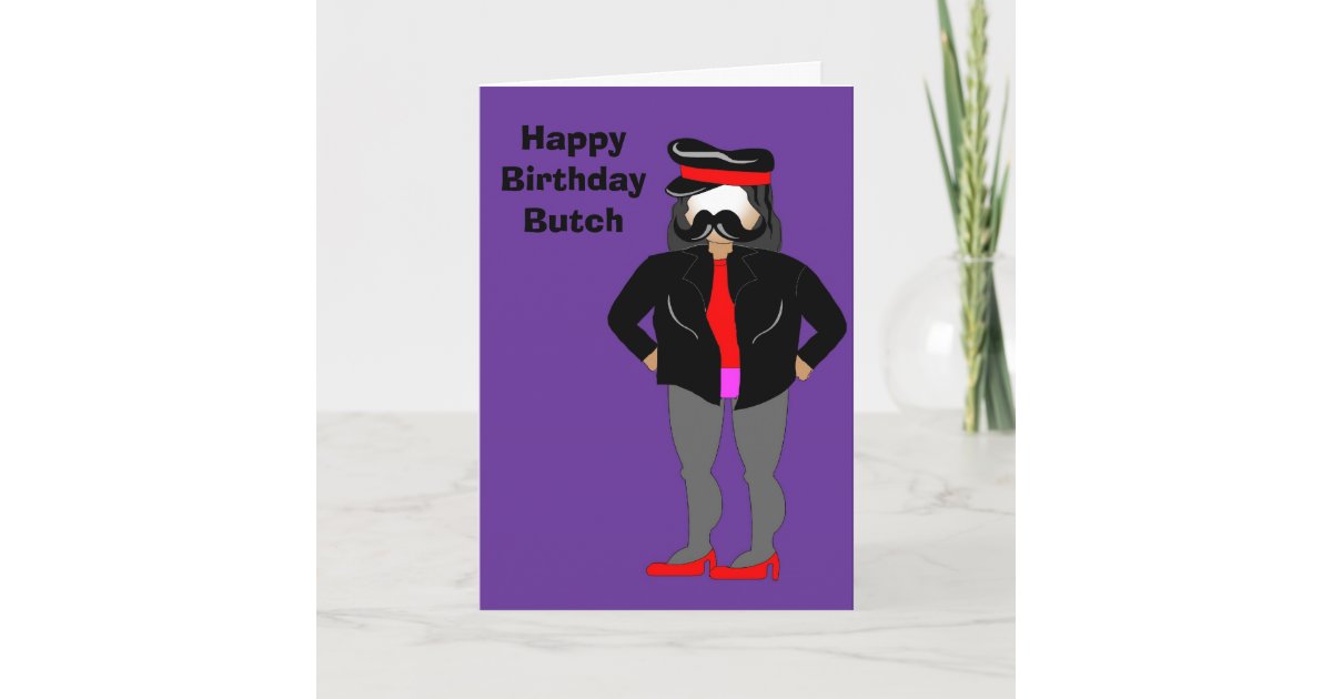biker, Happy Birthday Butch Card | Zazzle