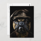 Biker Pug Postcard | Zazzle