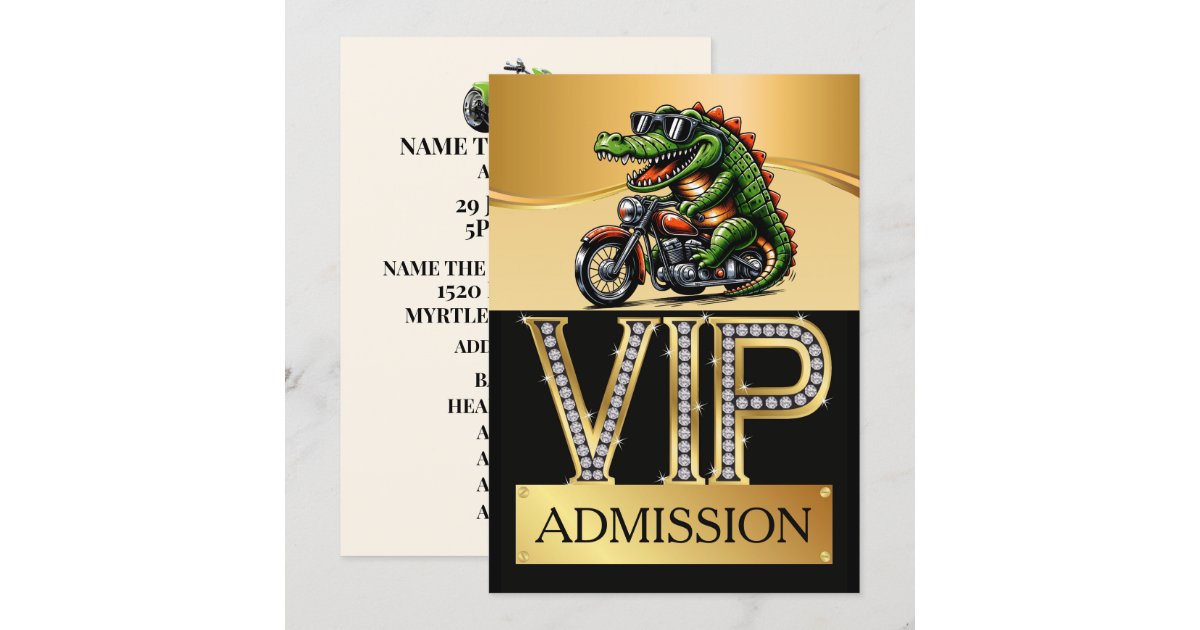 BIKER RALLY PARTY VIP Admission Invitation | Zazzle