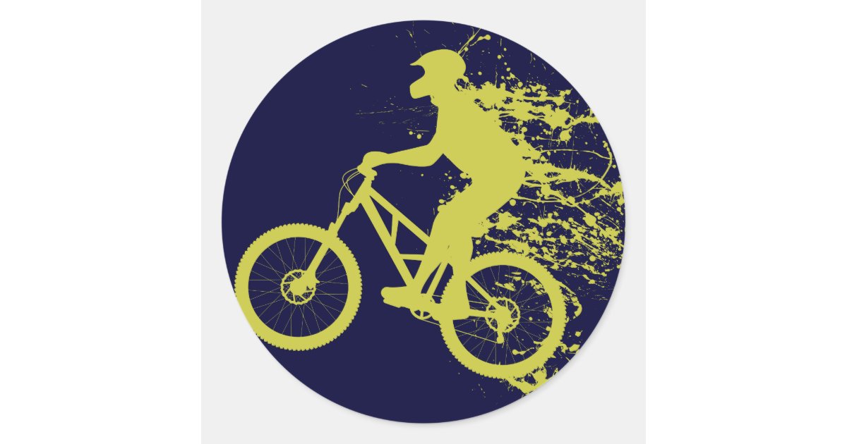 Biker splash classic round sticker | Zazzle