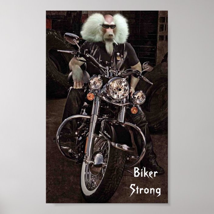 Biker Strong Poster | Zazzle.com