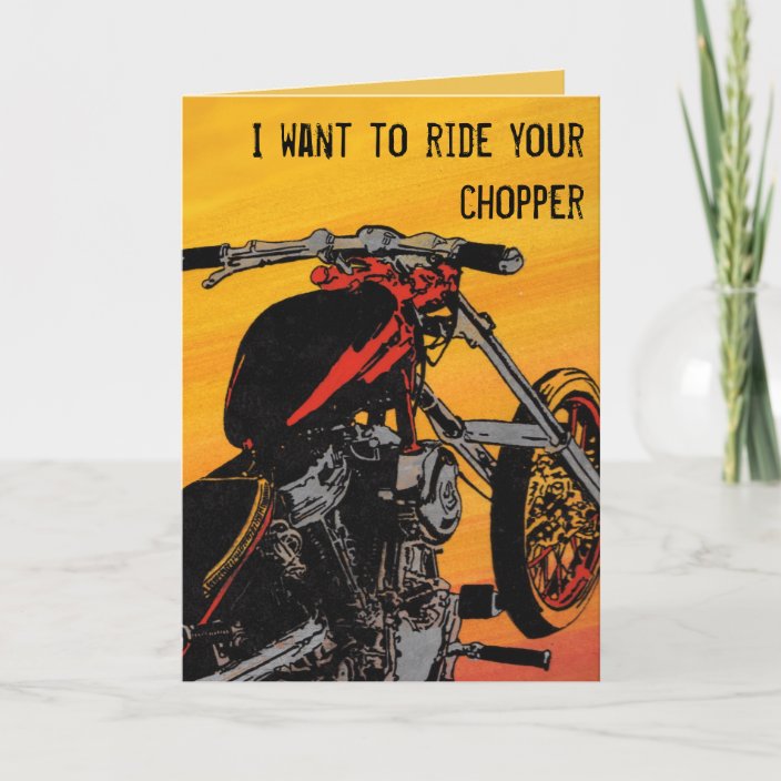 biker Valentine card | Zazzle.com