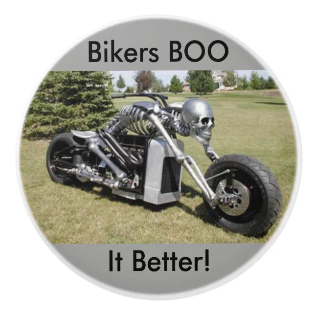 Bikers BOO it Better Skeleton Motorcycle knobs | Zazzle