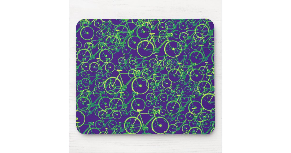 bikes: cycling-themed pattern mouse pad | Zazzle