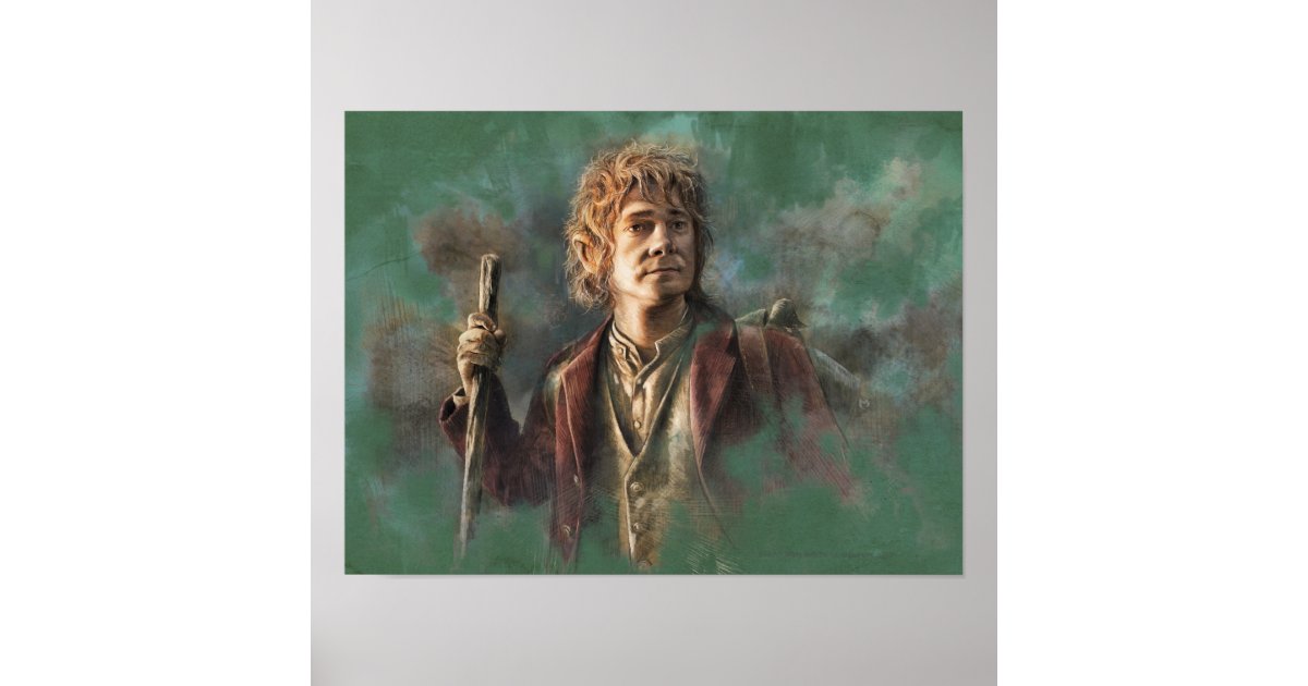 BILBO BAGGINS™ Illustration Poster | Zazzle