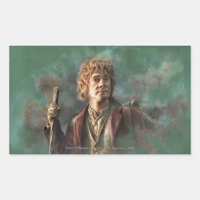 BILBO BAGGINS™ Illustration Rectangular Sticker | Zazzle