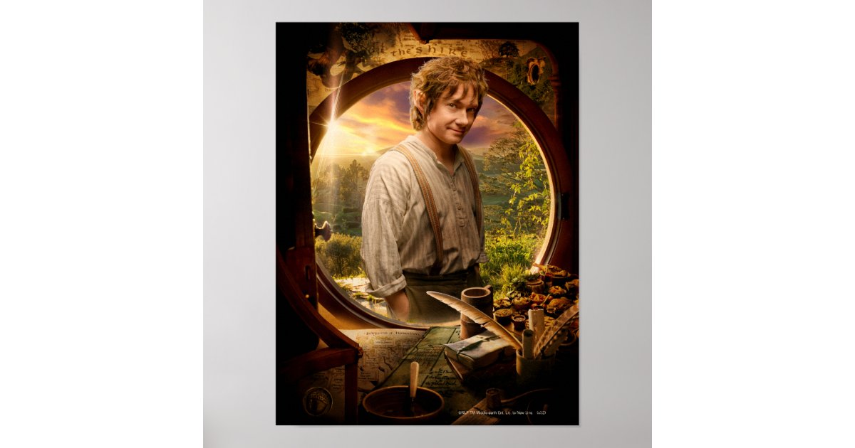 BILBO BAGGINS™ in Shire Collage Poster | Zazzle
