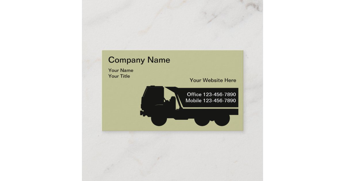 Bilingual Hauling Business Cards | Zazzle