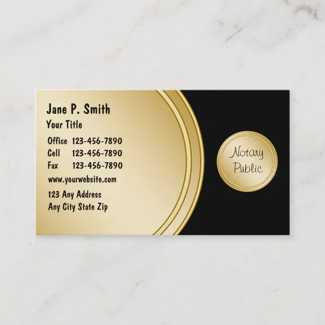 Bilingual Notary Business Cards | Zazzle