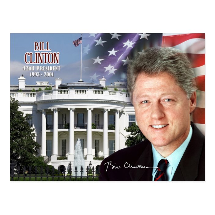 Bill Clinton - 42nd President of the U.S. Postcard | Zazzle.com