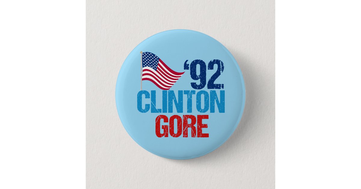 Bill Clinton Al Gore 1992 Button | Zazzle