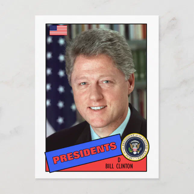 Bill Clinton Baseball Card | Zazzle