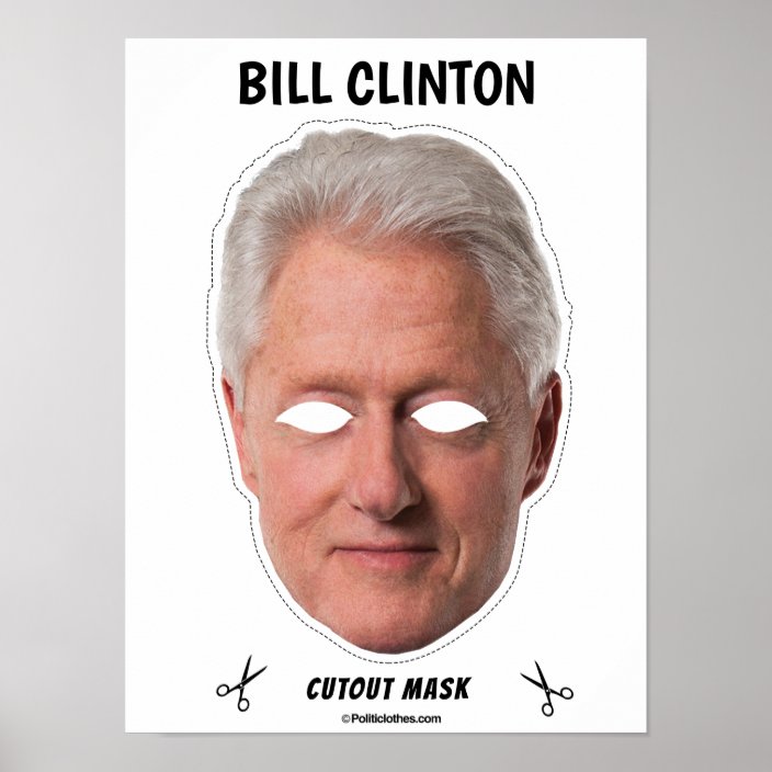 BILL CLINTON Halloween Mask Poster | Zazzle.com