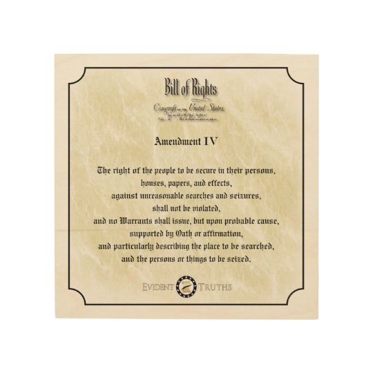 Bill of Rights -4th Amendment rustic wall plaque Wood Wall Decor ...