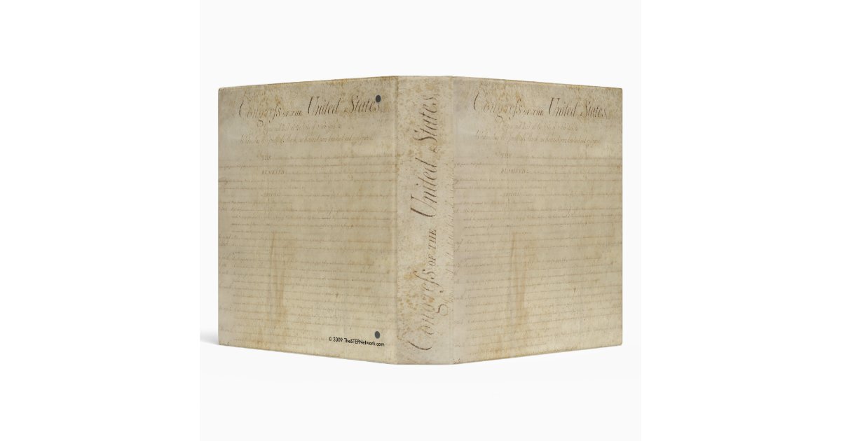 Bill Of Rights Binder | Zazzle