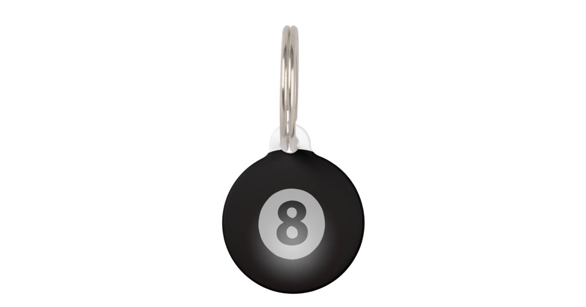 Billiard Ball Eight Ball Pet ID Tag | Zazzle