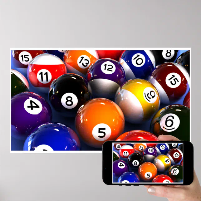 Billiard Ball Wall Poster | Zazzle
