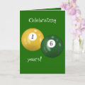 Billiard Balls 16th birthday Card | Zazzle