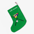 Billiard Balls and Pool Cues Small Christmas Stocking | Zazzle