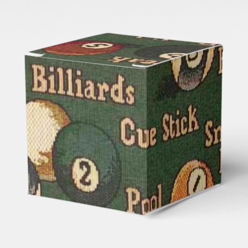 Billiard Balls Background Cube Favor Box | Zazzle