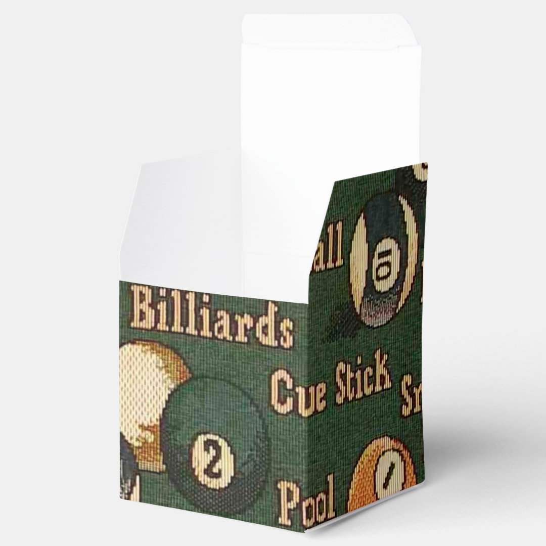 Billiard Balls Background Cube Favor Box | Zazzle