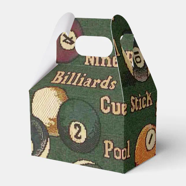 Billiard Balls Background Gable Favor Box | Zazzle