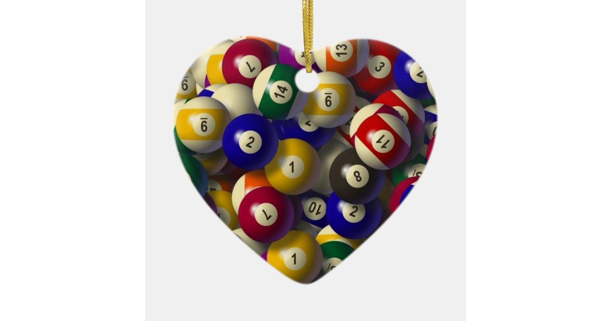 BILLIARD BALLS CHRISTMAS ORNAMENT | Zazzle