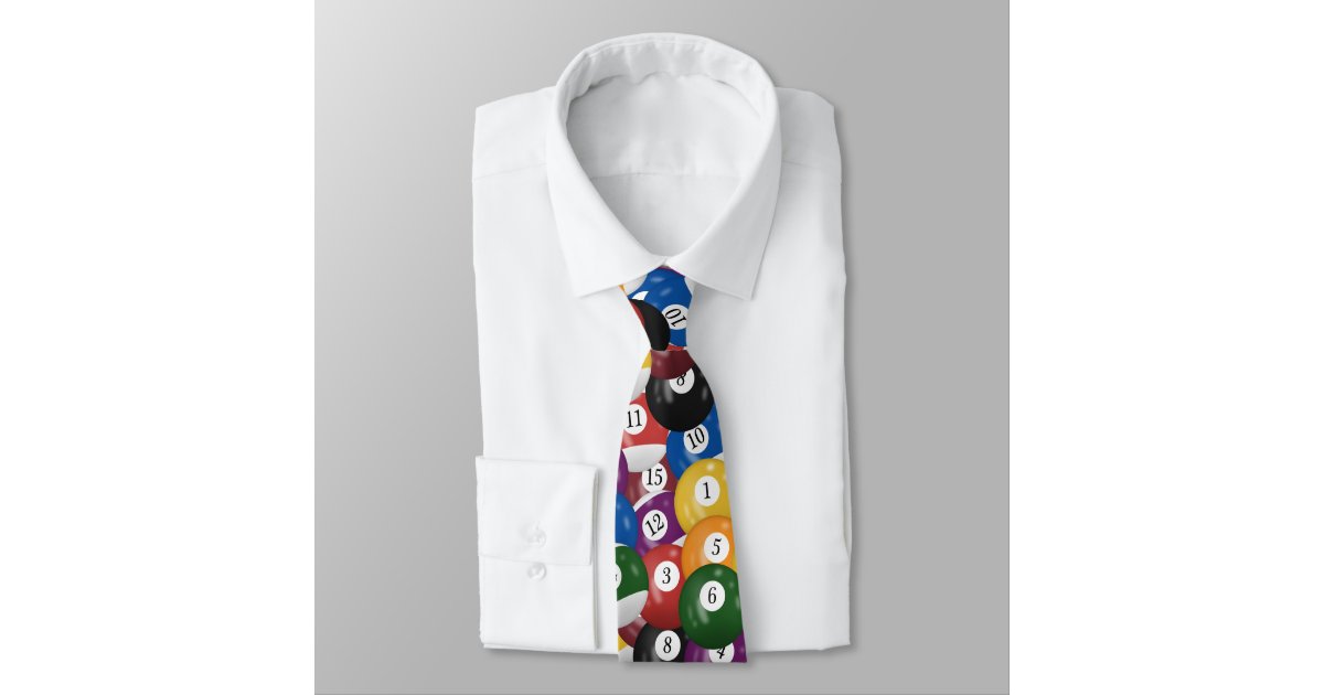 Billiard Balls Collection Neck Tie | Zazzle