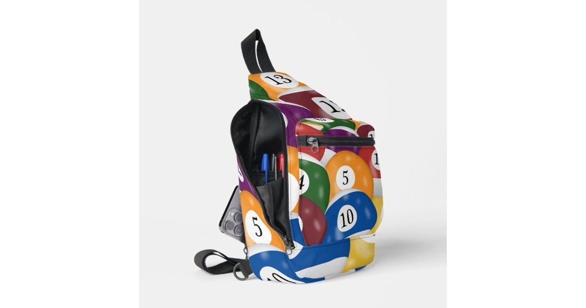 Billiard Balls Collection Sling Bag | Zazzle