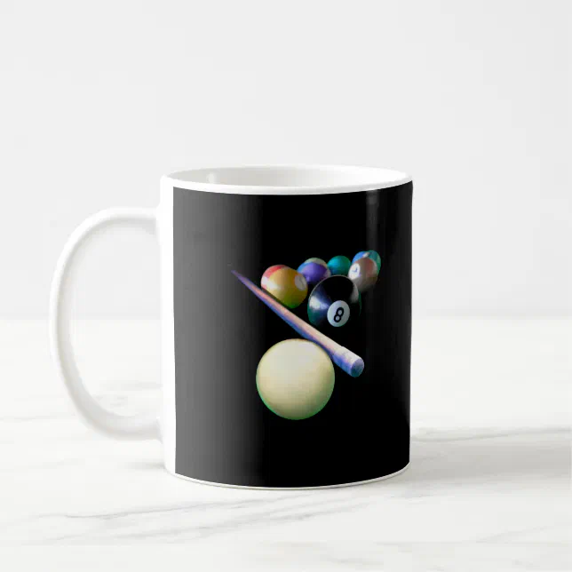 Billiard Balls Cue Snooker Pool Player Coffee Mug | Zazzle