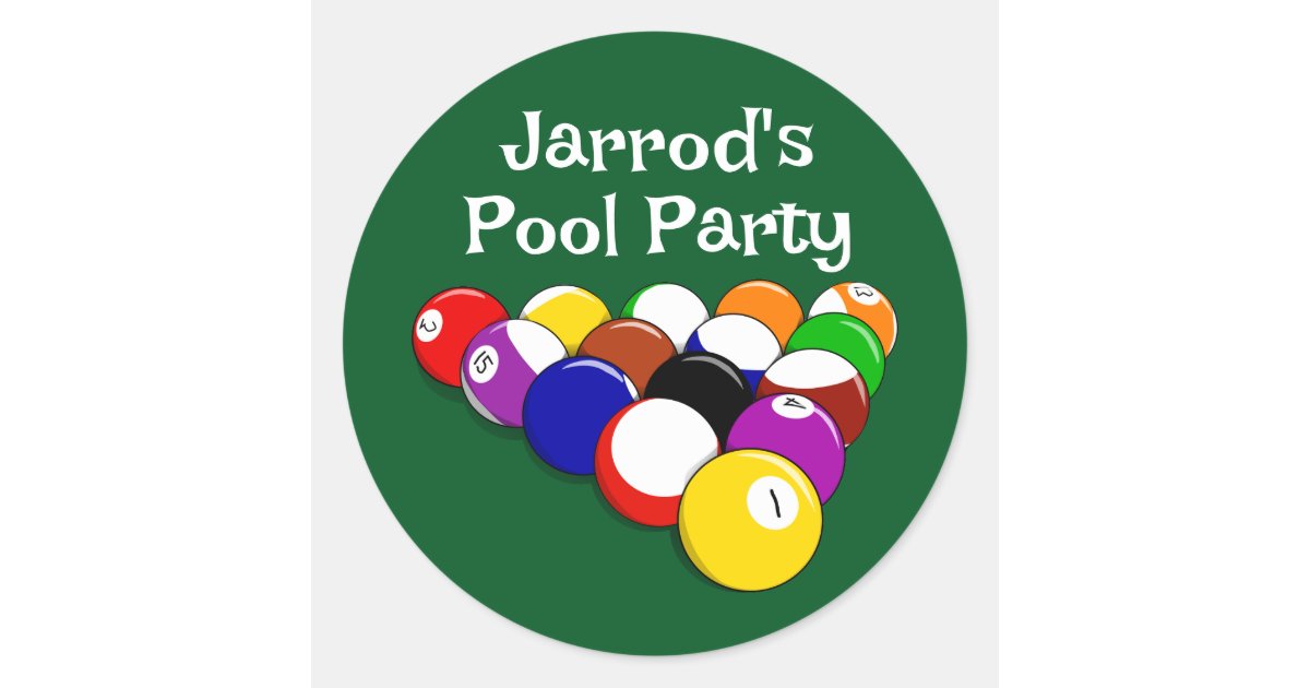 Billiard Balls Design Sticker | Zazzle