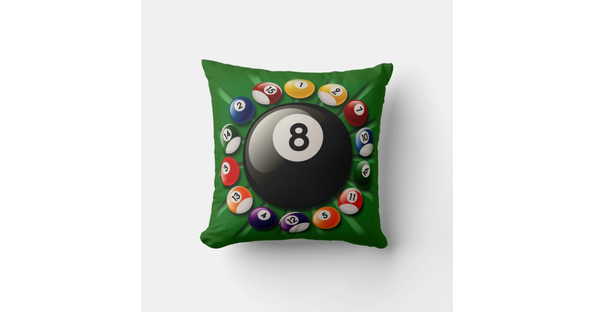 Billiard Balls Throw Pillow | Zazzle
