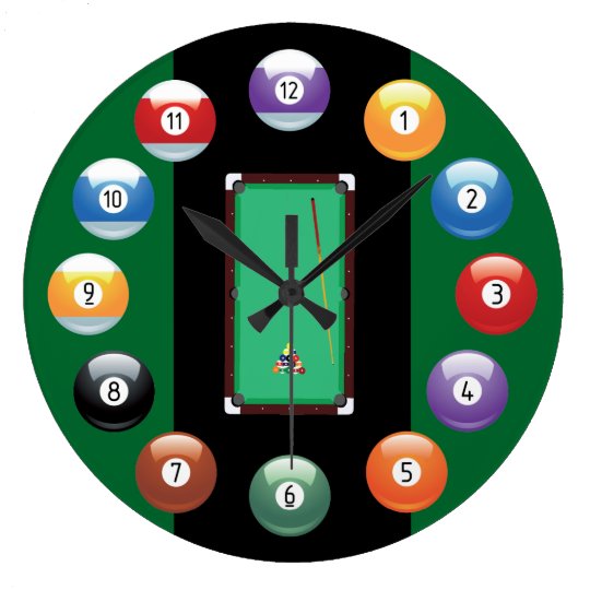 Billiard Balls Wall Clock | Zazzle.com