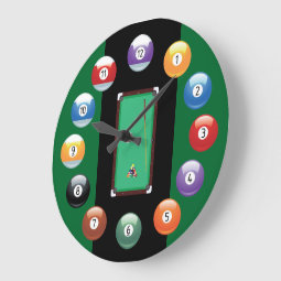 Billiard Balls Wall Clock | Zazzle