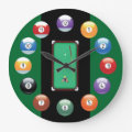 Billiard Balls Wall Clock | Zazzle