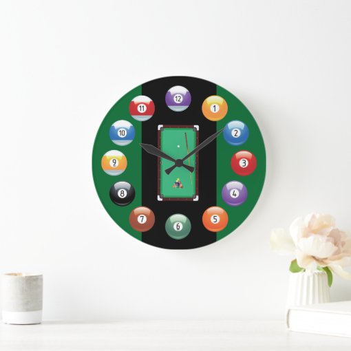 Billiard Balls Wall Clock | Zazzle