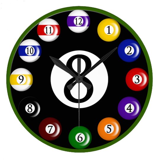 Billiard Balls Wall Clock | Zazzle.com