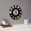 Billiard Balls Wall Clock | Zazzle