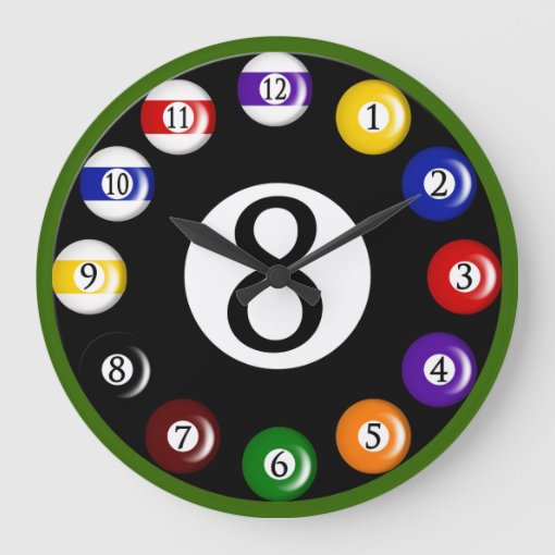 Billiard Balls Wall Clock | Zazzle