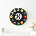 Billiard Balls Wall Clock | Zazzle