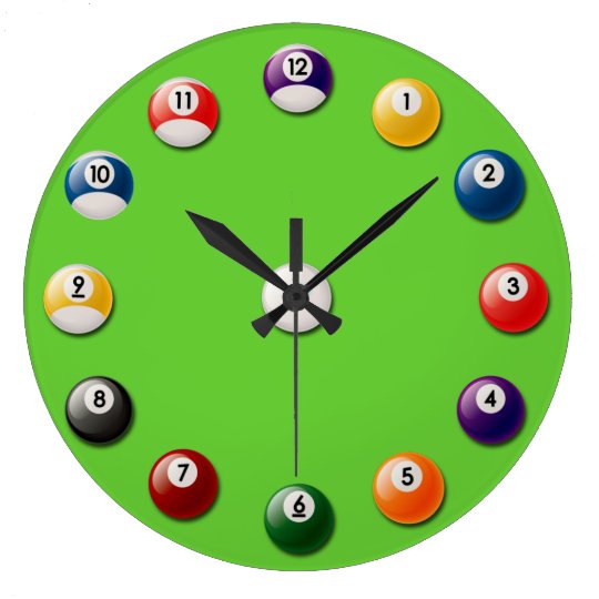 Billiard Balls Wall Clock | Zazzle.com
