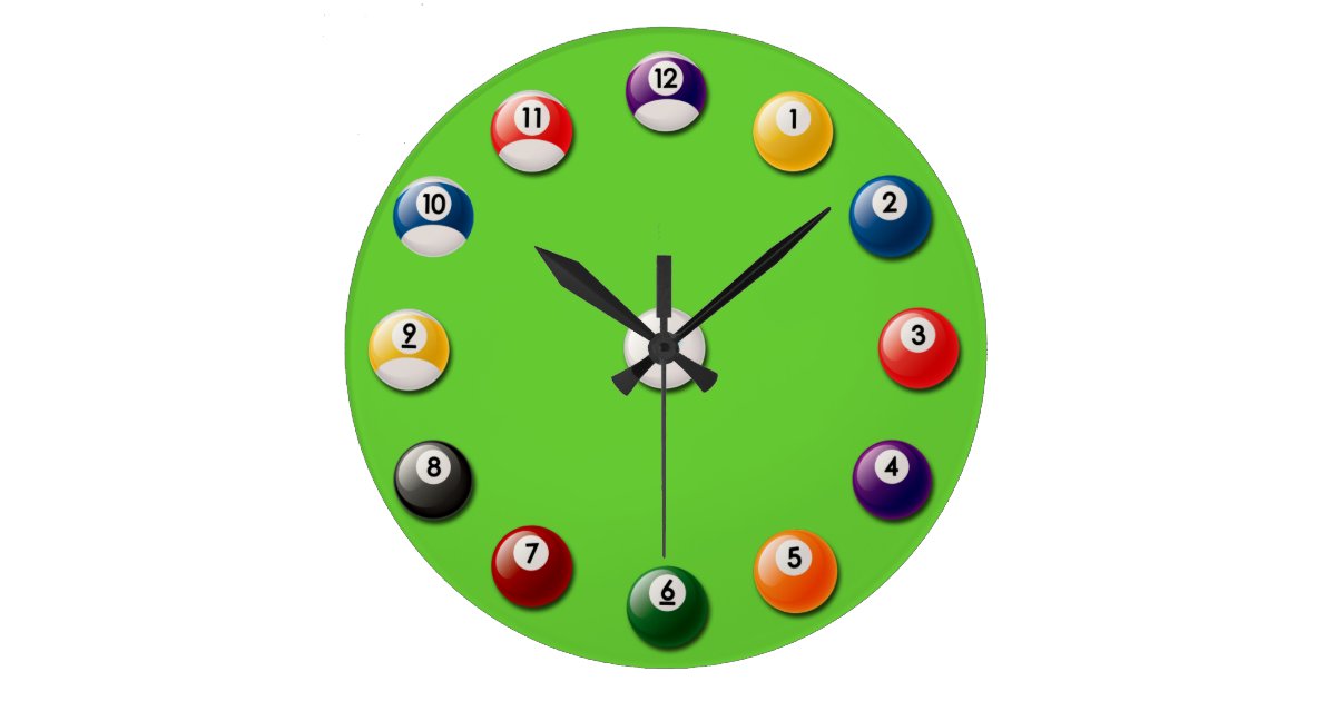 Billiard Balls Wall Clock | Zazzle.com
